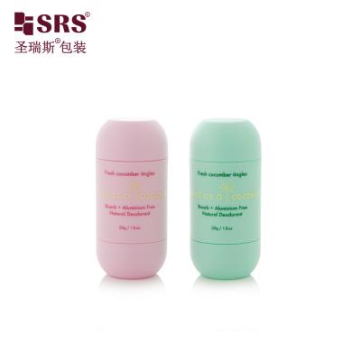 China D054 30ml Custom Pink Green Colored Injection PP PCR Recycled Material Deodorant Stick Container Packaging for sale