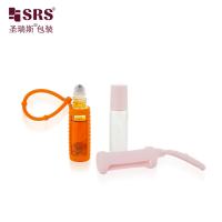 China BLPM-10ML Thick Wall Clear Glass Roll On Bottle With Silicone Cover For Perfume Oil for sale