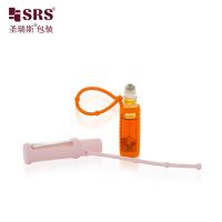 China BLPM-10ML Thick Wall Clear Glass Roll On Bottle With Silicone Cover For Perfume Oil for sale