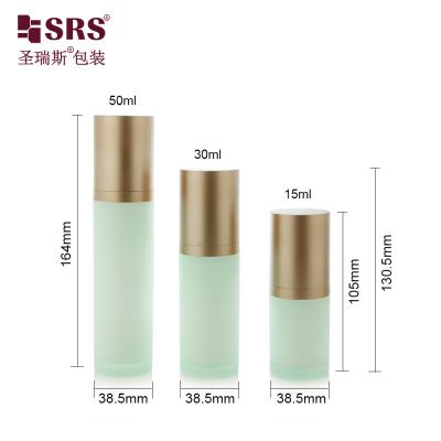 China SRS-RS 15ml 30ml 50ml Empty Luxury High End Acrylic Lotion Pump Bottle Cosmetic Serum Packaging Wholesale for sale