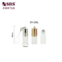 China DH-2ML Empty Mini Size Round Serum Perfume Sample Bottle Cap With hook Portable Packaging for sale