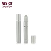 China RPA 15ML Painting Silver Grey Color PP PCR Roll On Bottle With Steel Ball For Massage Serum for sale