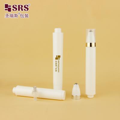 China AY 10ML 15ML Injection Custom Color Glossy Matte Finished Airless Roll On Bottle For Eye Cream Massage Applicator for sale