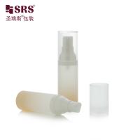 China PA029 15ml 30ml 50ml Matte Frosted Empty PP Clear Airless Bottle With Lotion Sprayer Pump for sale