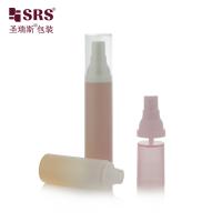China PA029 15ml 30ml 50ml Matte Frosted Empty PP Clear Airless Bottle With Lotion Sprayer Pump for sale