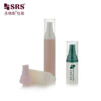 China PA029 15ml 30ml 50ml Matte Frosted Empty PP Clear Airless Bottle With Lotion Sprayer Pump for sale