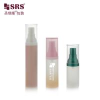 China PA029 15ml 30ml 50ml Matte Frosted Empty PP Clear Airless Bottle With Lotion Sprayer Pump for sale