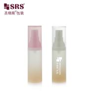 China PA029 15ml 30ml 50ml Matte Frosted Empty PP Clear Airless Bottle With Lotion Sprayer Pump for sale