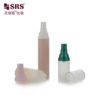 China PA029 15ml 30ml 50ml Matte Frosted Empty PP Clear Airless Bottle With Lotion Sprayer Pump for sale