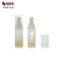 China PA029 15ml 30ml 50ml Matte Frosted Empty PP Clear Airless Bottle With Lotion Sprayer Pump for sale