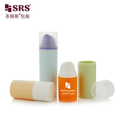 China PA0203 15ml 30ml 50ml Colorful Injection Customized Color Glossy Vacuum Facial Gel Bottle Wholesale for sale