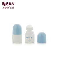 China RPPC 30ML Cute Round Deodorant Roll On Roller Ball Bottle Injection Custom Color for sale