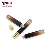 China GB2 Square Shape Luxury Empty Thick Wall Glass Roller Steel Ball Bottle For Perfume Oil for sale