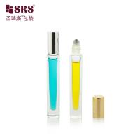 China GB2 Square Luxury Leak Proof Paint Color Empty Glass Roll On Bottle For Essential Oil for sale