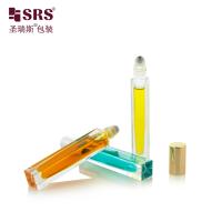 China GB2 Square Luxury Leak Proof Paint Color Empty Glass Roll On Bottle For Essential Oil for sale