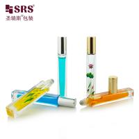 China GB2 Square Luxury Leak Proof Paint Color Empty Glass Roll On Bottle For Essential Oil for sale