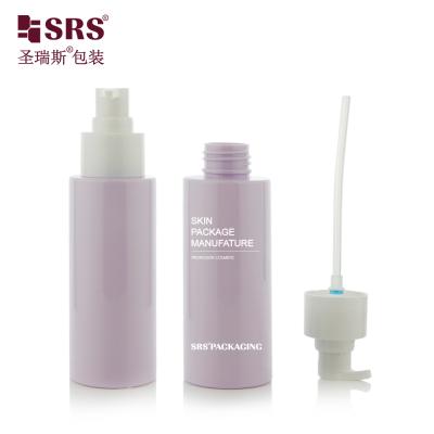 China PET 100ML High Quality Lotion Pump Bottle Customization Color Plastic Facial Cream Packaging for sale