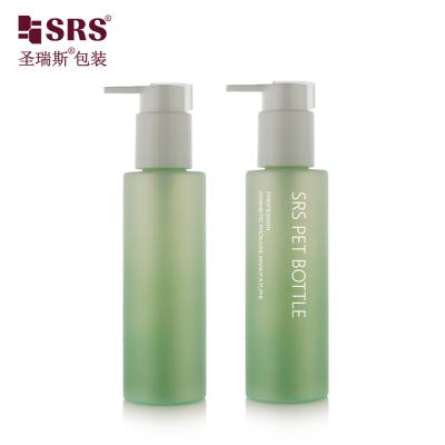 China PET 120ML Injection Clear Colored Plastic PET Bottle For Cleansing Oil Wholesale for sale