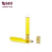 China BLP 10ML Round Bottom Tube Glass Roller Bottle For Eye Oil Massage No Leakage for sale