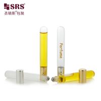 China BLP 10ML Round Bottom Tube Glass Roller Bottle For Eye Oil Massage No Leakage for sale
