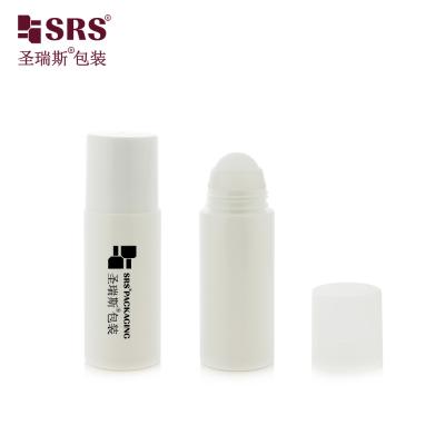China PET 50ML 60ML 90ML Round Shape Plastic Deodorant Gel Roller Ball Bottle for sale