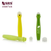 China SRS8447 15ML Waist Shape PETG Eye Serum Anti-Itch Liquid Roll On Bottle Customized Color for sale