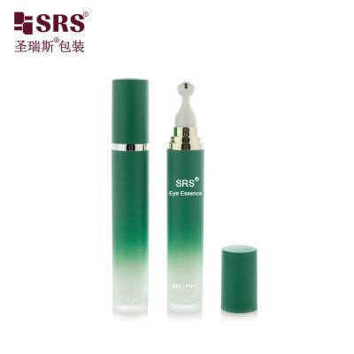 China LR001 Luxury Empty Double Wall Acrylic Roll On Bottle Applicator For Eye Lotion Serum for sale