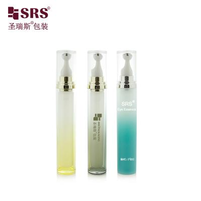 China LR002 15ML 20ML Luxury High End Plastic Acrylic Massage Gel Bottle Roller Ball Applicator for sale