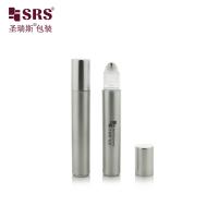 China RPA 15ML Metalic Silver PP PCR Bottle With Steel Roller Ball Aluminum Cap Cosmetic Applicator for sale