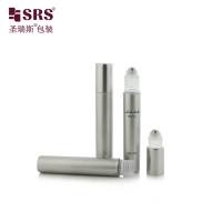 China RPA 15ML Metalic Silver PP PCR Bottle With Steel Roller Ball Aluminum Cap Cosmetic Applicator for sale