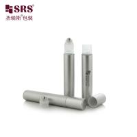 China RPA 15ML Metalic Silver PP PCR Bottle With Steel Roller Ball Aluminum Cap Cosmetic Applicator for sale