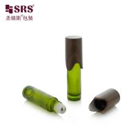 China BLPY 10ml Glass Roll On Bottle with Special Shape Cap Perfume Roller Bottle for sale