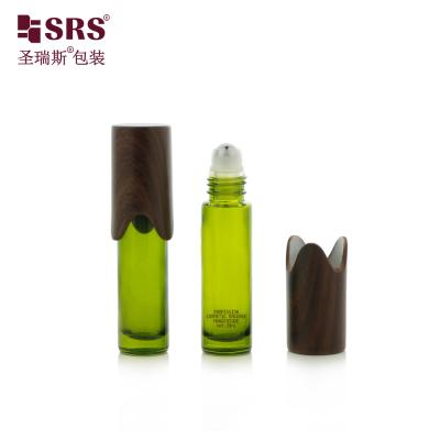 China BLPY 10ml Glass Roll On Bottle with Special Shape Cap Perfume Roller Bottle for sale