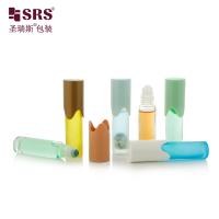 China BLPY 10ML Painted Frosted Color Glass Bottle With Roller Steel Ball For Essential Oil for sale