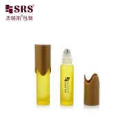 China BLPY 10ml Empty Glass Roll On Bottle with Special Shaped Cap for Essential Oil for sale