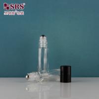 China SRS Glass Roller Bottle 8ml Leak Proof Clear Glass Roll On Bottle with Steel Roller Ball for Perfume Essential Oil Fragrance for sale