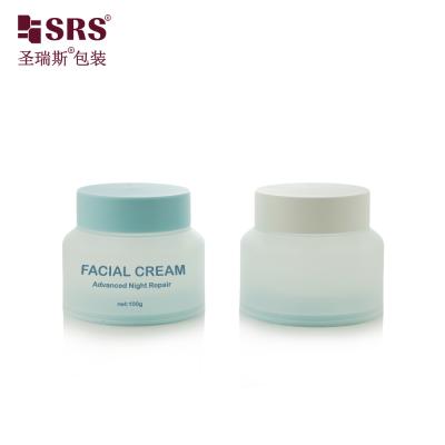 China SRST Custom Logo Double Wall PP Cream Jar 30‑100g Cosmetic Packaging Container for sale