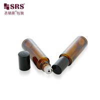 China Molded Glass Roll On Bottle 15Ml Multiple Roller Balls Caps for Essential Oil Perfume Nail Care Oil for sale