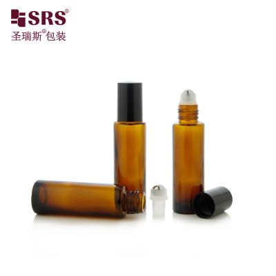 China Molded Glass Roll On Bottle 15Ml Multiple Roller Balls Caps for Essential Oil Perfume Nail Care Oil for sale