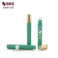 China Slim 10ml Plastic Roller Ball Bottle, Cosmetic Roll‑on Packaging With Aluminum Cap for sale