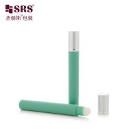 China Slim 10ml Plastic Roller Ball Bottle, Cosmetic Roll‑on Packaging With Aluminum Cap for sale