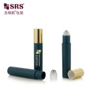China Custom 12 ML Cosmetic Plastic Roller Bottle Metal Steel Ball Aluminum Lid Packaging Container for sale