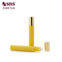 China Custom 15 ML Cosmetic Plastic Roller Bottle Plastic Ball Aluminum Lid Packaging Container for sale