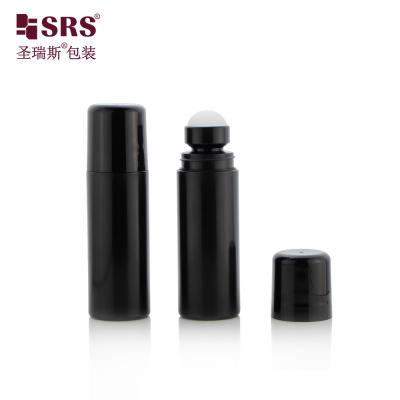 China RPPD-90ML Custom Black PP PCR Roll On Deodorant Gel Cooling Relief Bottle for sale
