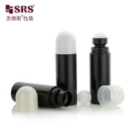 China RPPD 3 oz Customized Black Bottle With Dome Cap For Men Cooling Relief Gel Roller Bottles for sale