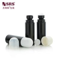 China RPPD 3 oz Customized Black Bottle With Dome Cap For Men Cooling Relief Gel Roller Bottles for sale