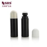 China RPPD 3 oz Customized Black Bottle With Dome Cap For Men Cooling Relief Gel Roller Bottles for sale