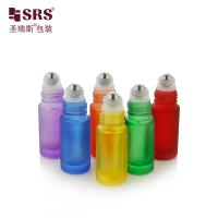 China 5ml Wholesale Empty Custom Color Glass Roll On Bottle Metal Ball And Plastic Cap For Travel Perfume Oil for sale