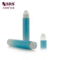 China Custom Logo Empty 20 ML Plastic Roll‑on Container Cosmetic Oil Bottle With Plastic Ball for sale