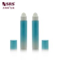 China Custom Logo Empty 20 ML Plastic Roll‑on Container Cosmetic Oil Bottle With Plastic Ball for sale